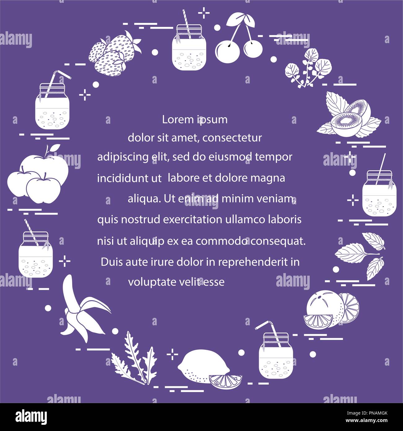 Jar with smoothies and ingredients for making smoothie. Healthy eating ...