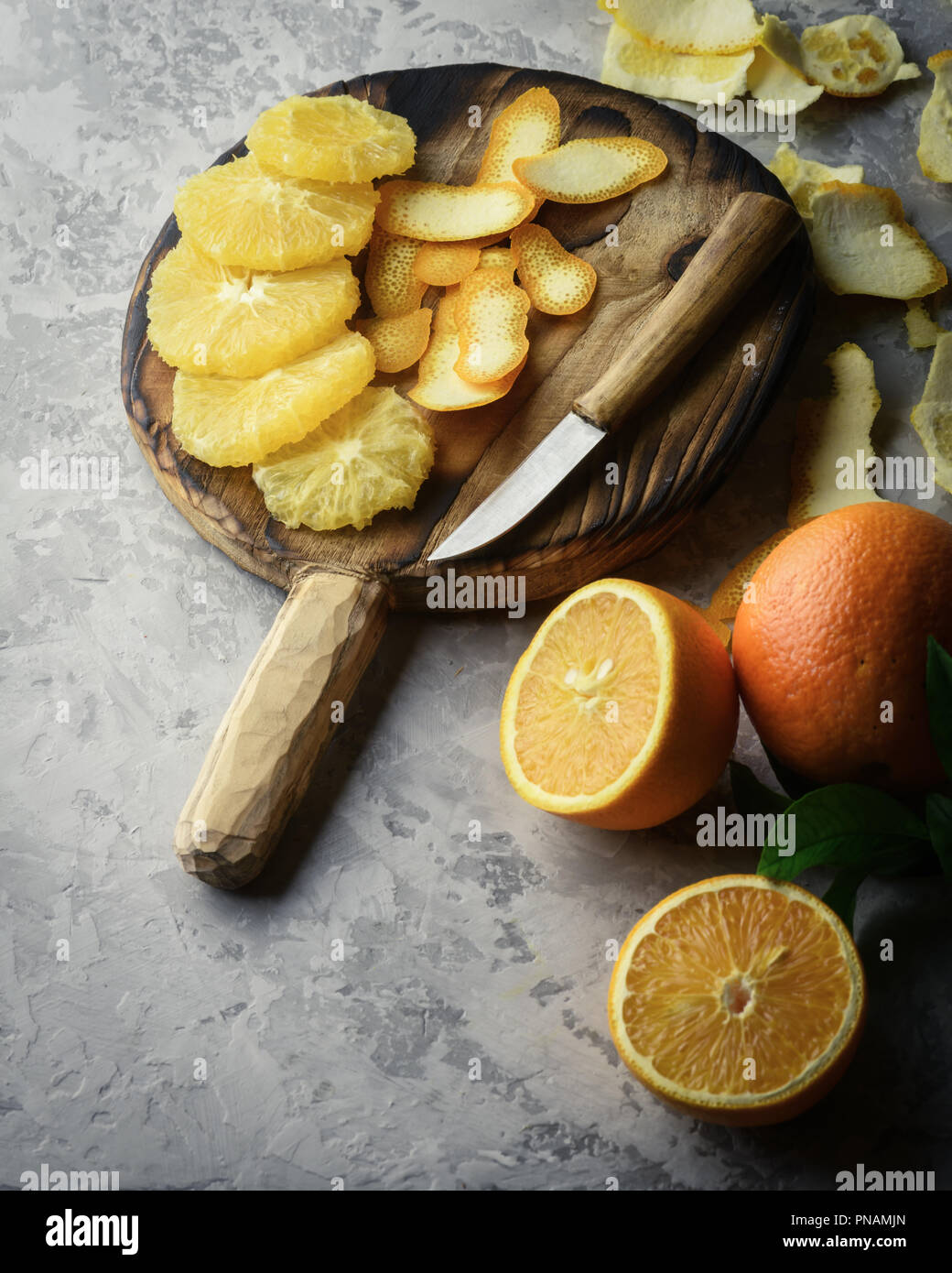 Healthy fresh fruits background with orange hi-res stock photography ...