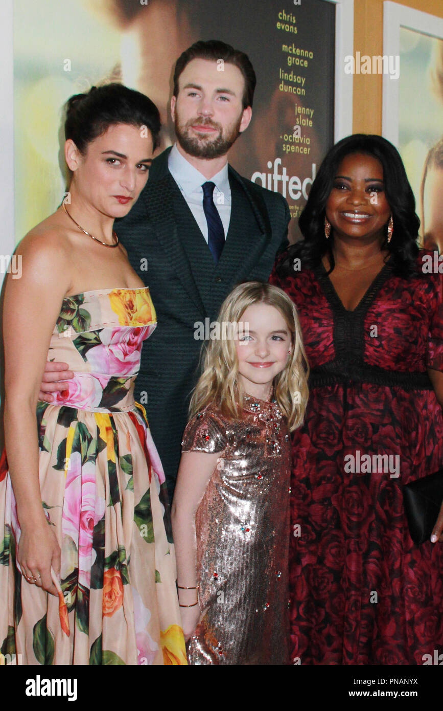 Jenny Slate, Chris Evans, Mckenna Grace, Octavia Spencer 04/04/2017 The ...
