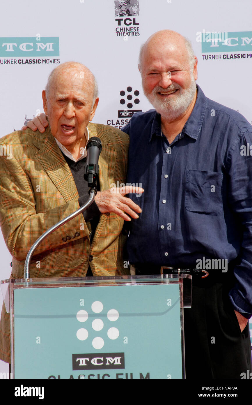 Carl Reiner, Rob Reiner at the Hand and Footprint Ceremony honoring ...