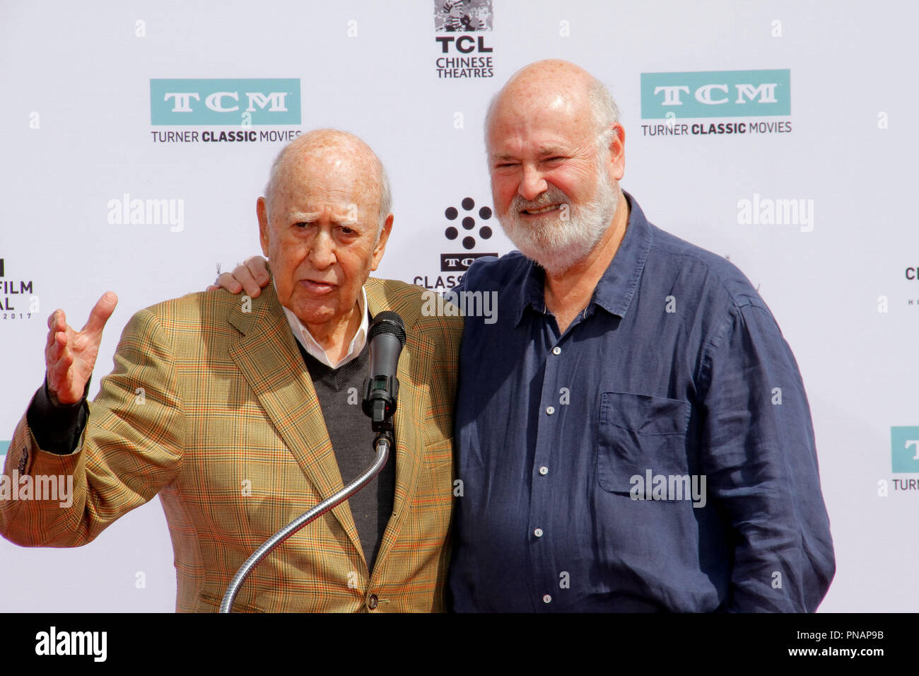 Carl Reiner, Rob Reiner at the Hand and Footprint Ceremony honoring ...