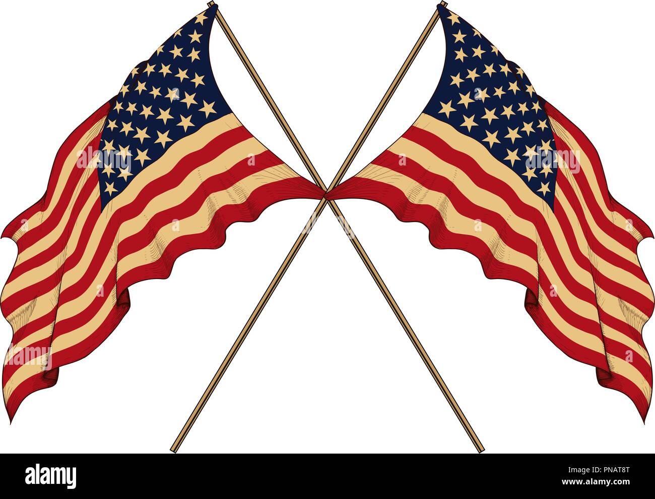 Us Flag Stock Vector Images - Alamy
