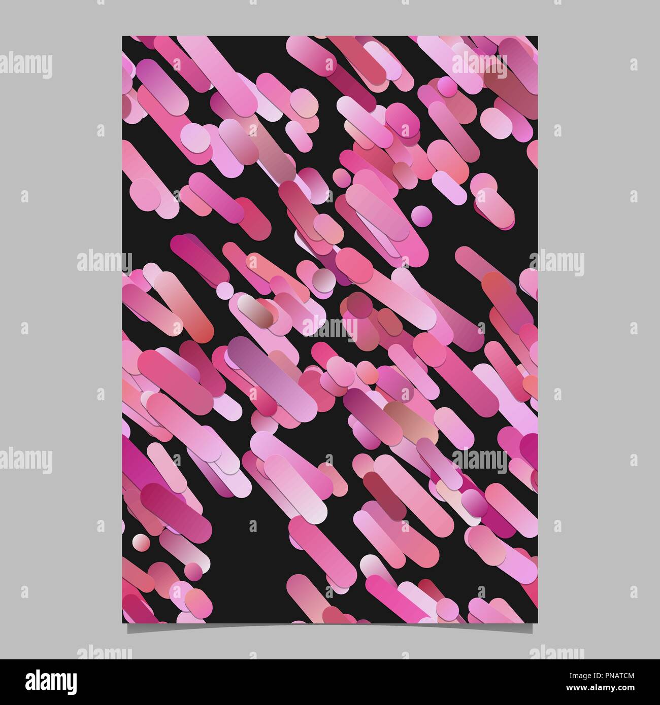 Pink abstract diagonal gradient rounded stripe pattern poster background template Stock Vector ...