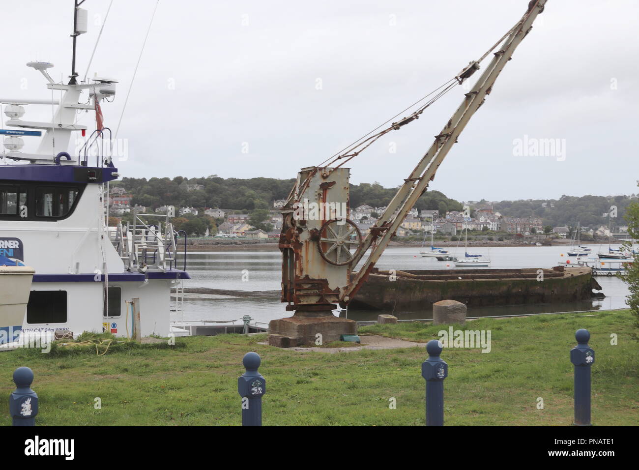Port Penrhyn Commercial Docks, Banger Wales Stock Photo - Alamy