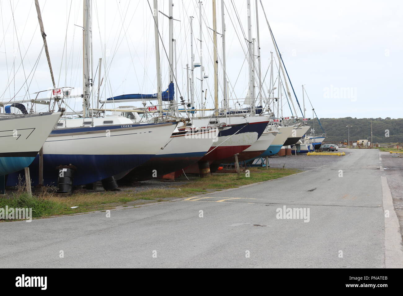 Port Penrhyn Commercial Docks, Banger Wales Stock Photo - Alamy