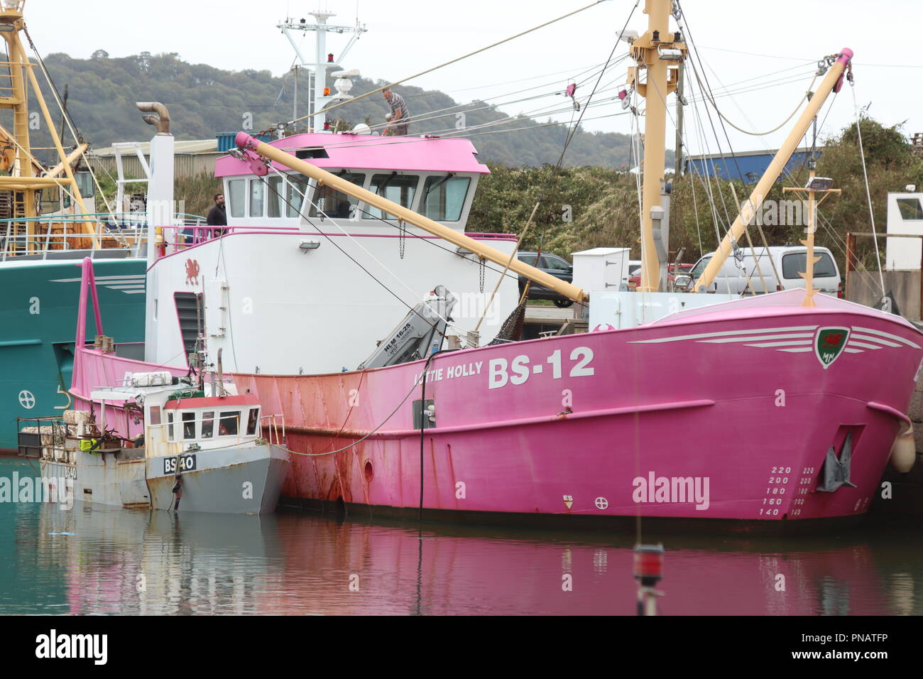 Port Penrhyn Commercial Docks, Banger Wales Stock Photo - Alamy