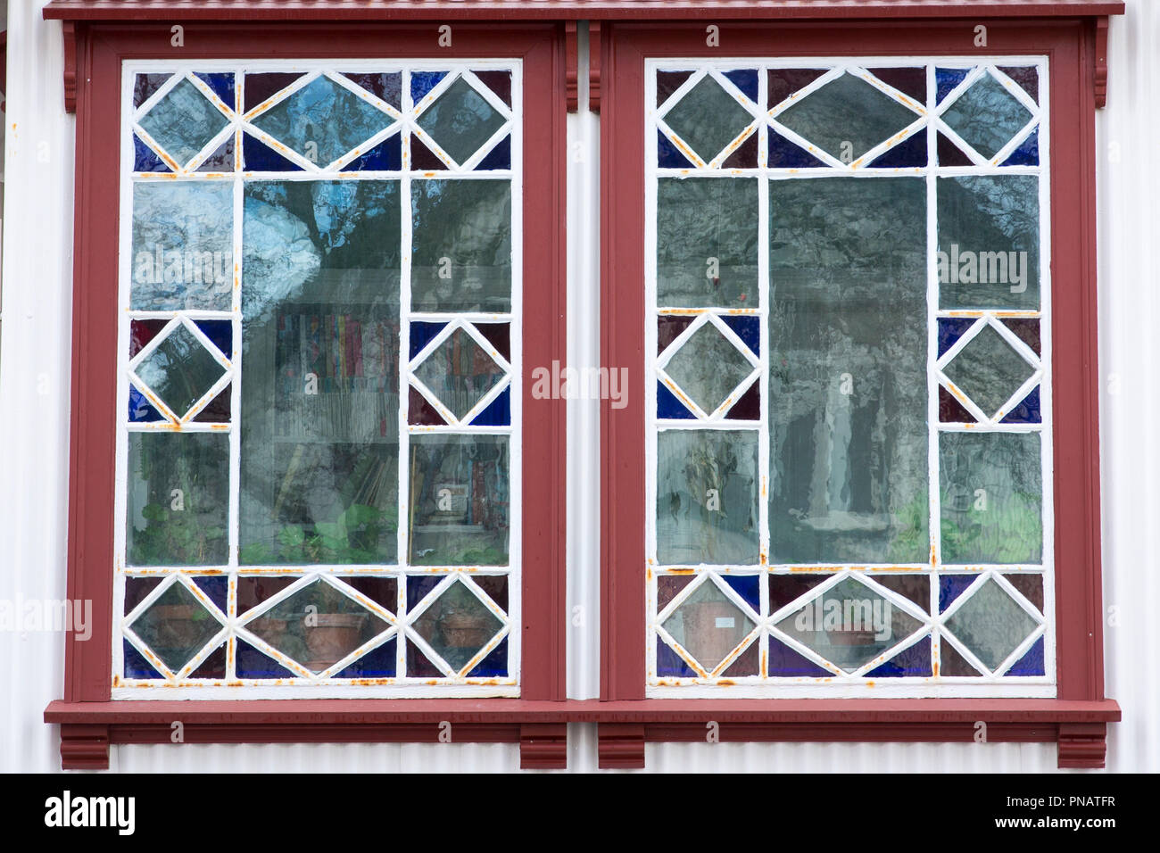 Traditional typical painted leaded light glass window - leaded lights ...