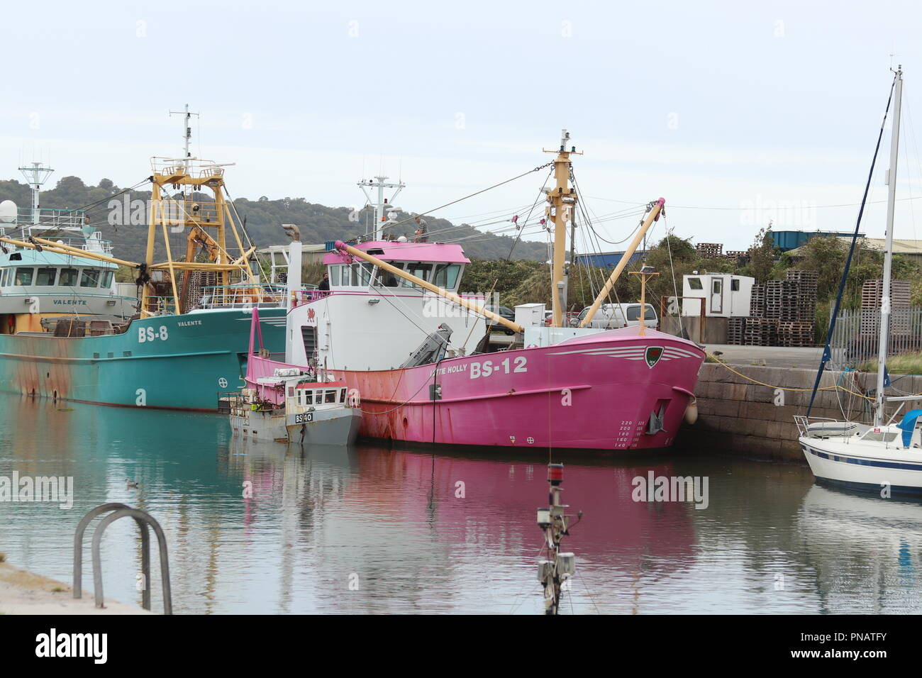Port Penrhyn Commercial Docks, Banger Wales Stock Photo - Alamy