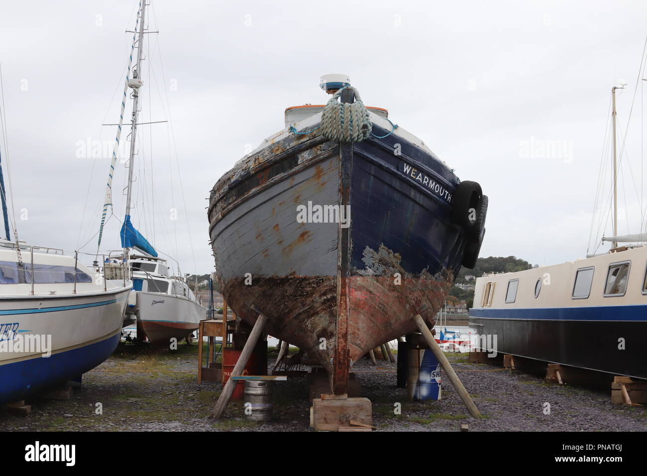 Port Penrhyn Commercial Docks, Banger Wales Stock Photo - Alamy