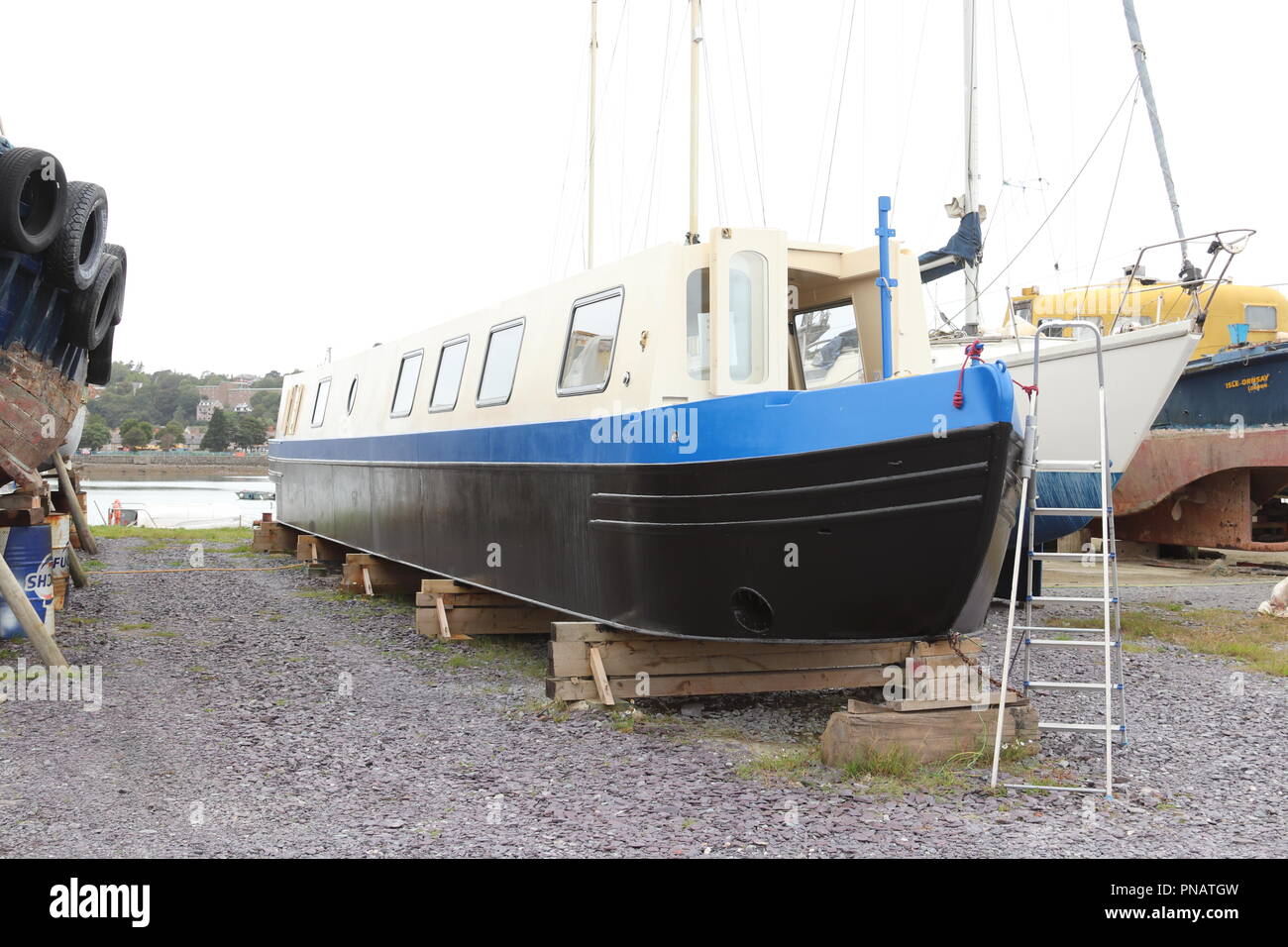 Port Penrhyn Commercial Docks, Banger Wales Stock Photo - Alamy
