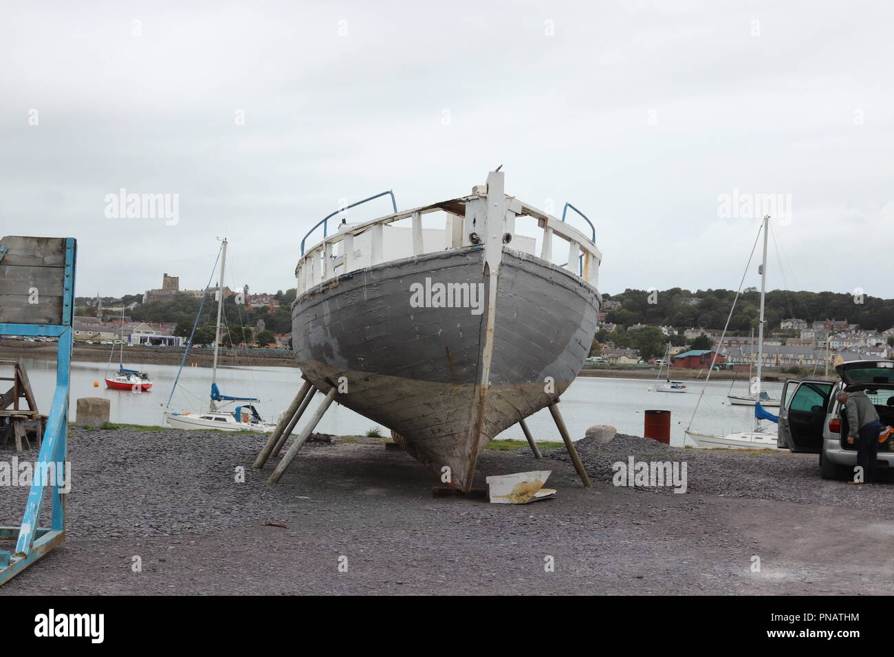 Port Penrhyn Commercial Docks, Banger Wales Stock Photo - Alamy