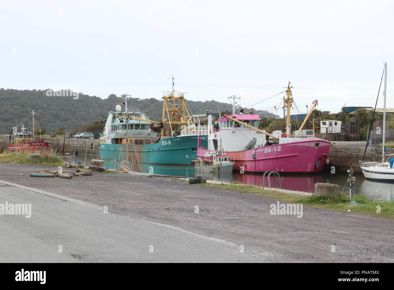 Port Penrhyn Commercial Docks, Banger Wales Stock Photo - Alamy