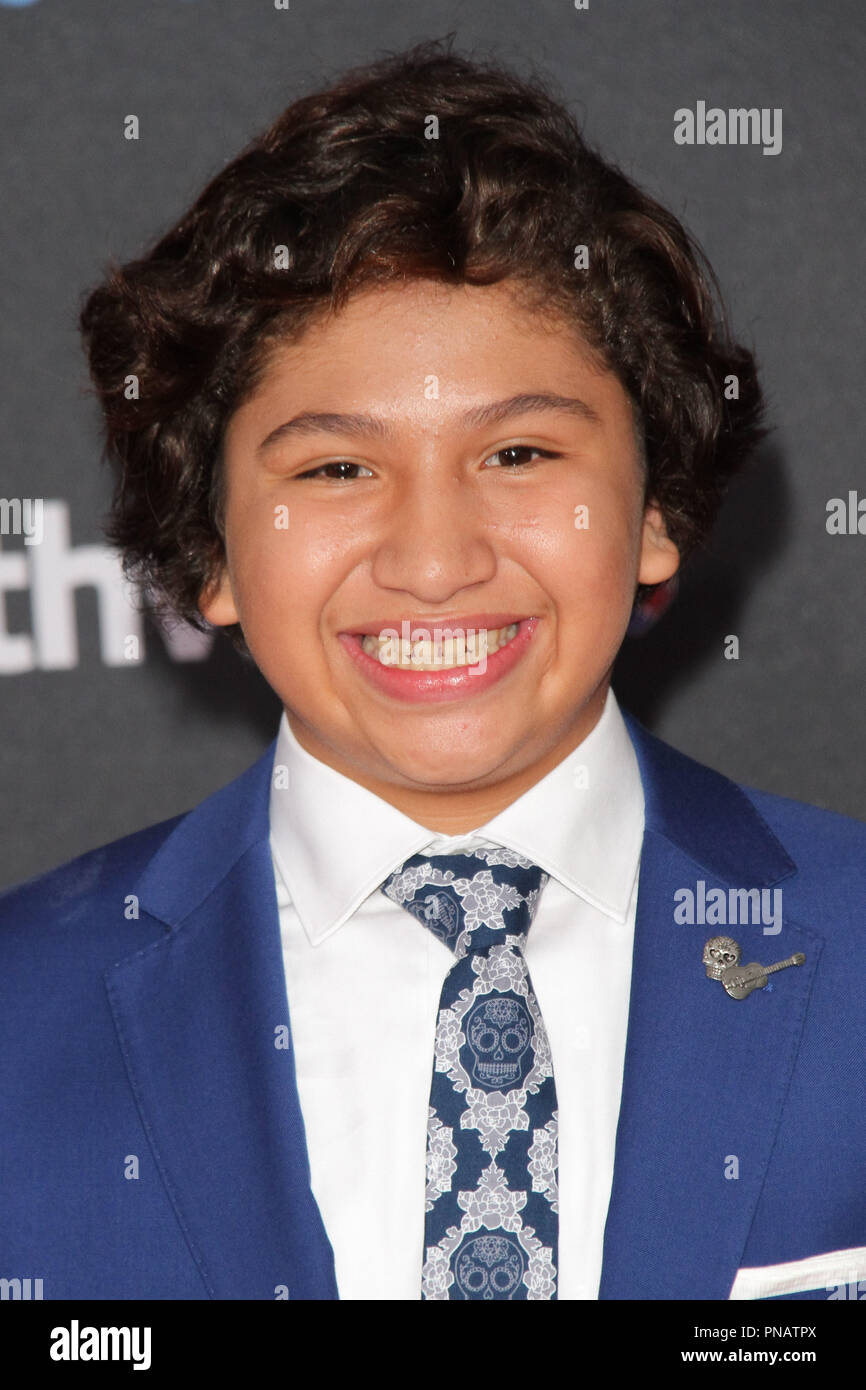 Anthony Gonzalez at the Premiere of Disney/Pixars "Coco" held at El ...