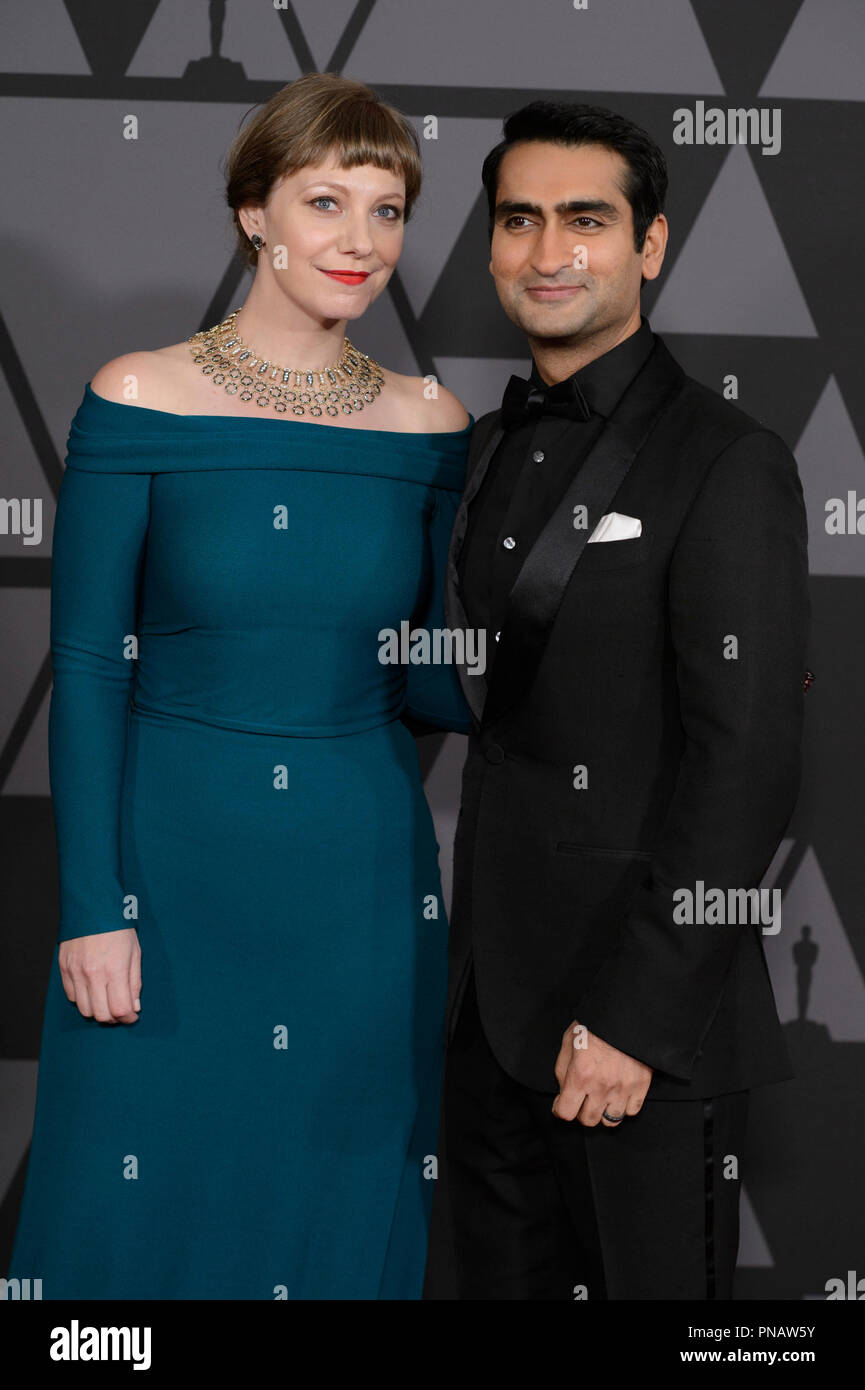 Emily Gordon and Kumail Nanjiani attends the Academy’s 2017 Annual ...