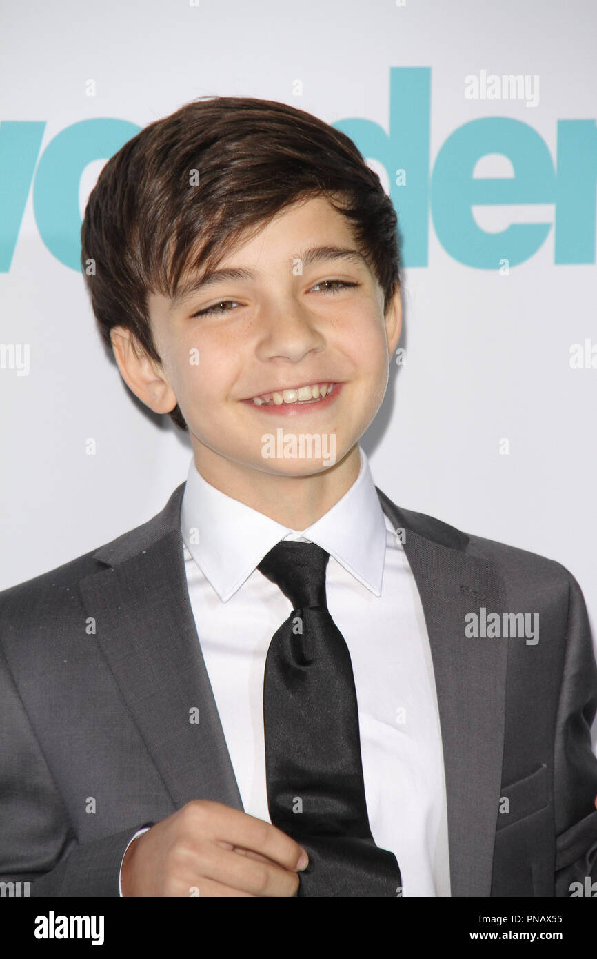 Bryce Gheisar at the Premiere of Lionsgate's "Wonder" held at the ...