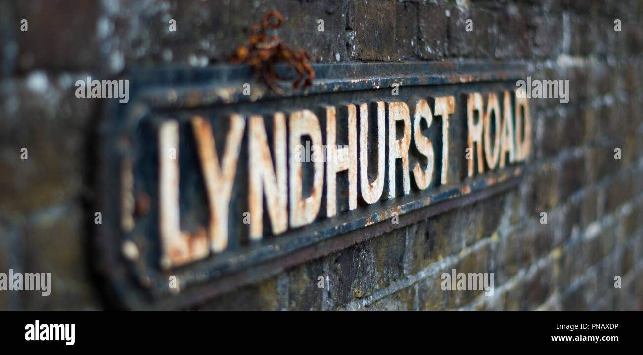 Rusty name plate hi-res stock photography and images - Alamy