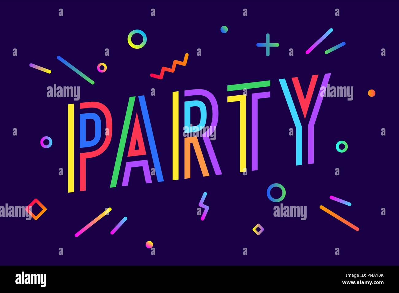 Party. Greeting card, banner, poster and flyer design Stock Vector ...