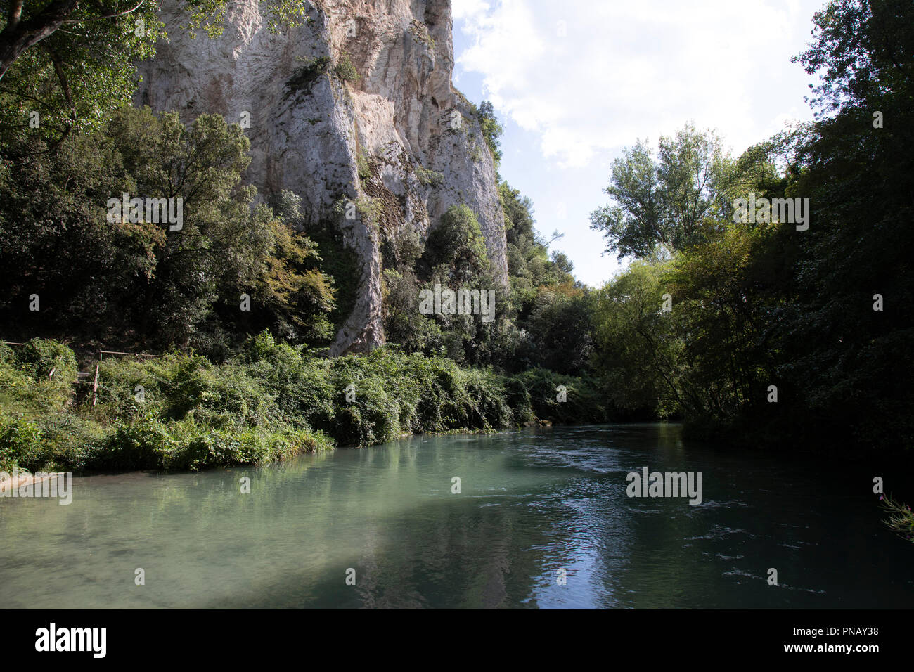 Family fishing on the River Nera at Arrone, Umbria, Italy Stock Photo ...