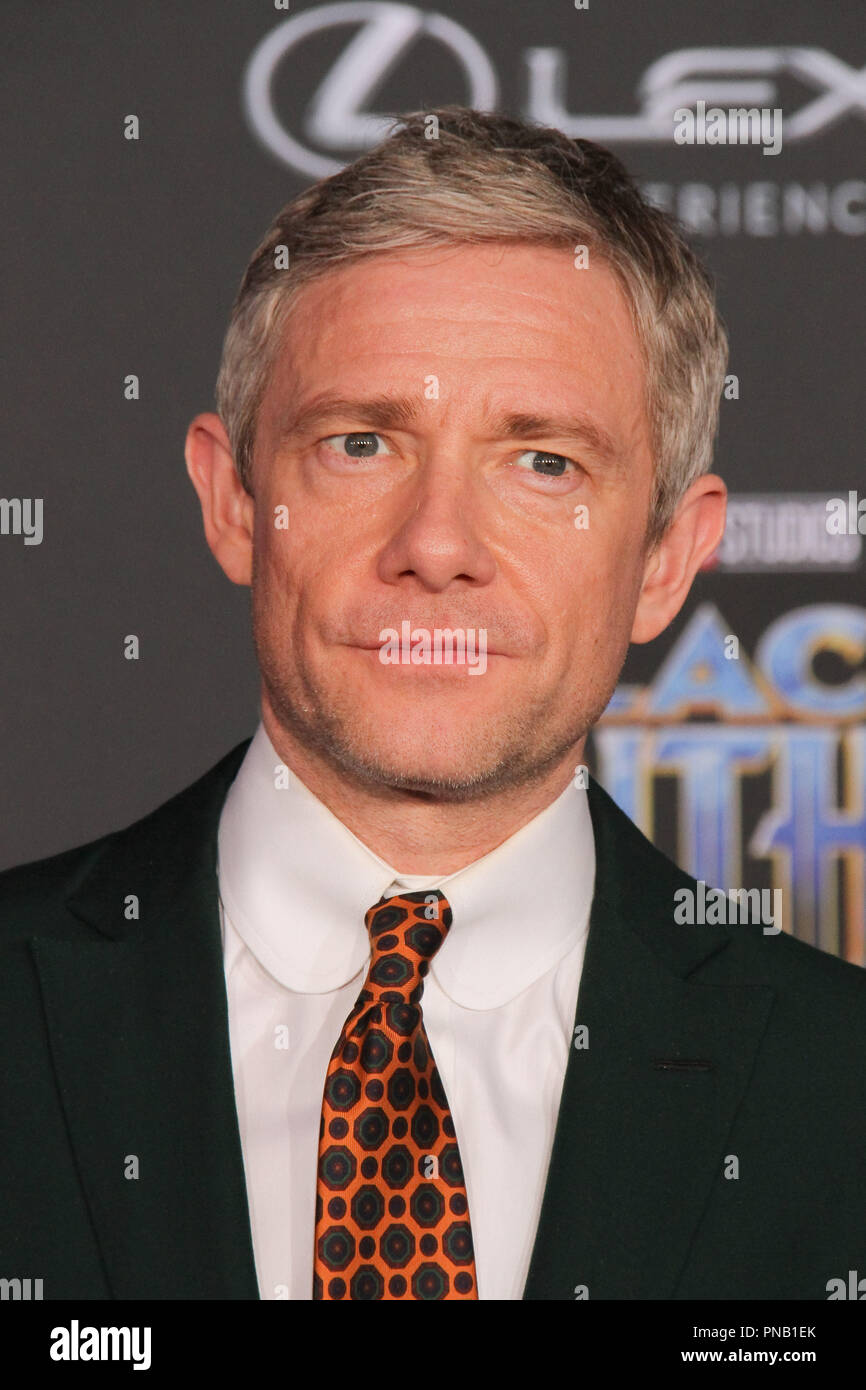 Martin Freeman at the Premiere of Marvel Studios' "Black Panther" held ...