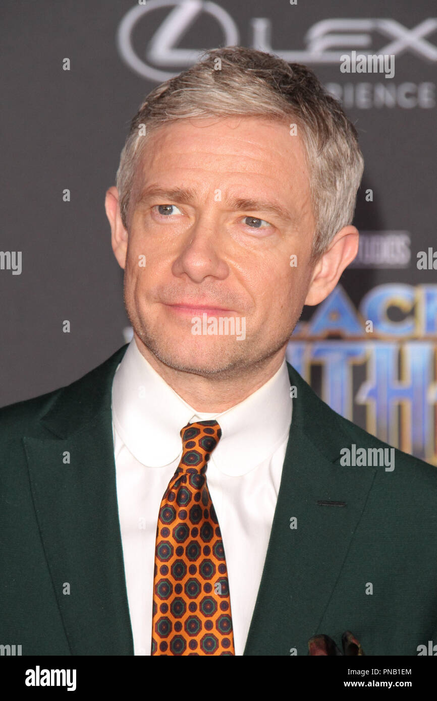 Martin Freeman at the Premiere of Marvel Studios' "Black Panther" held ...