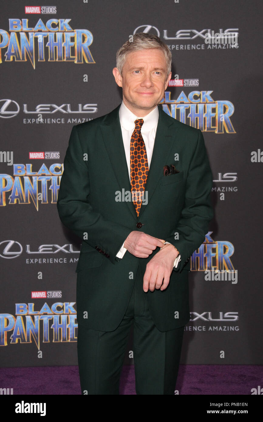 Martin Freeman at the Premiere of Marvel Studios' "Black Panther" held ...