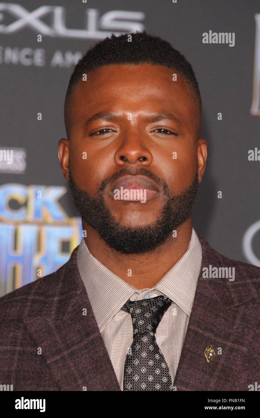 Winston Duke at the Premiere of Marvel Studios' "Black Panther" held at ...