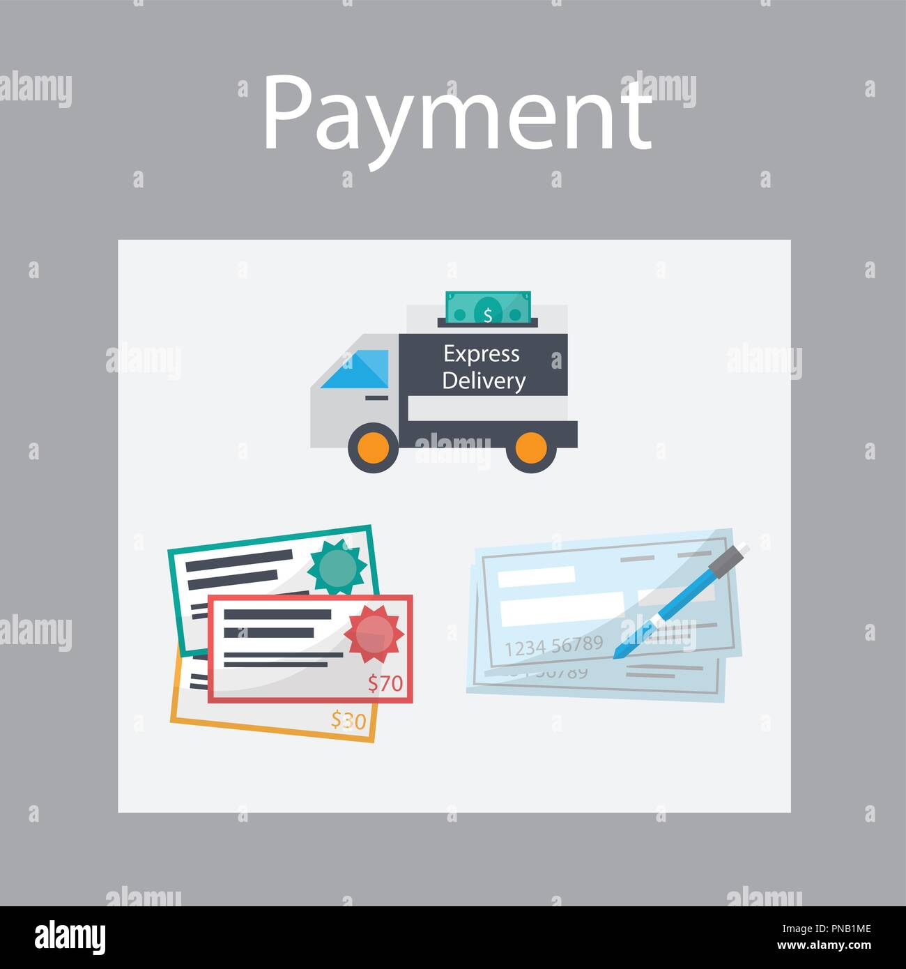 Payment methods graphic Stock Vector Images - Alamy