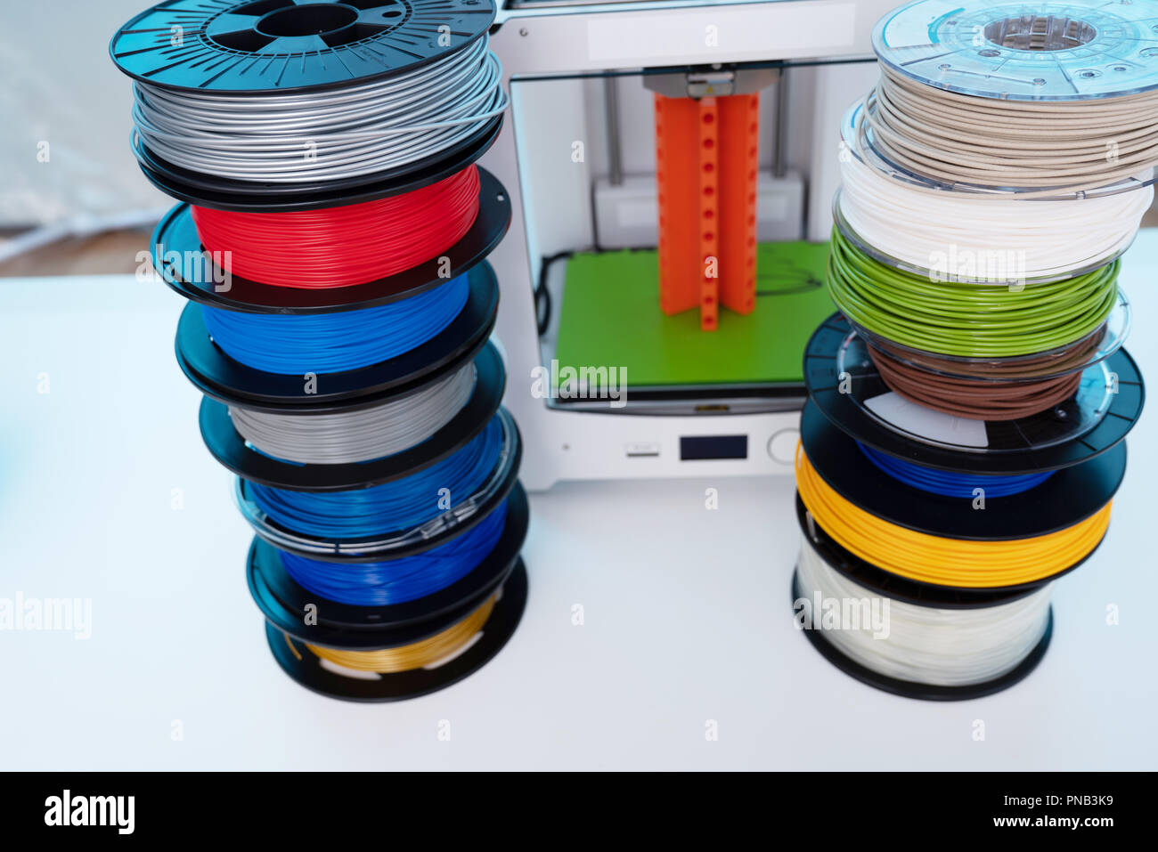 color plastic PLA and ABS filament for printing on a 3D printer Stock ...