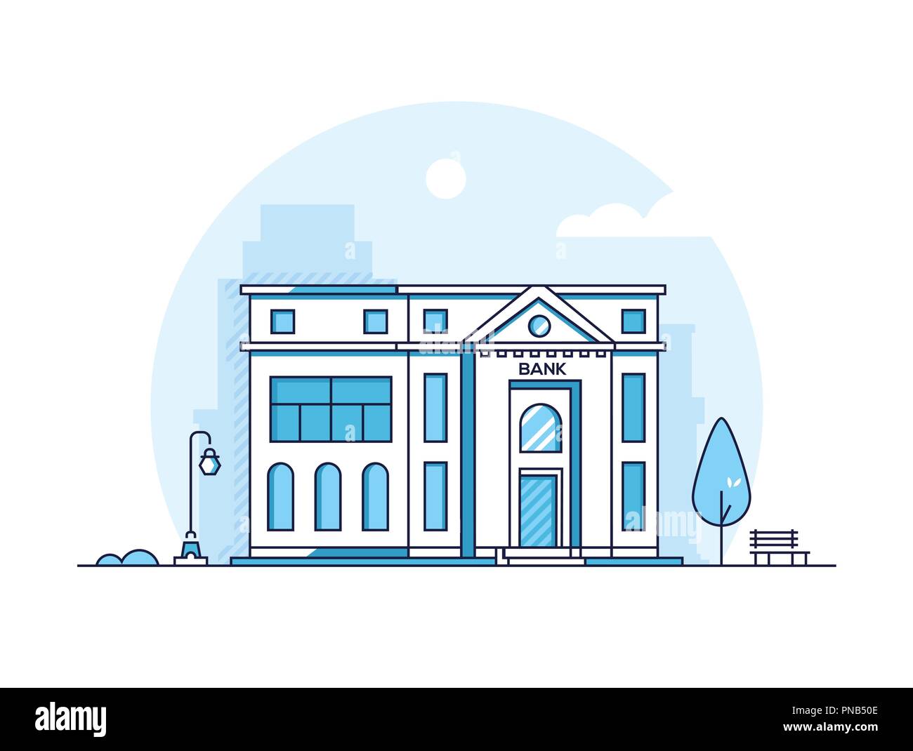 Modern bank exterior Stock Vector Images - Alamy