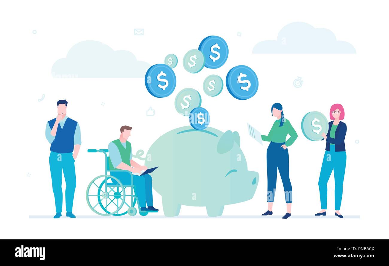 Saving money computer Stock Vector Images - Alamy