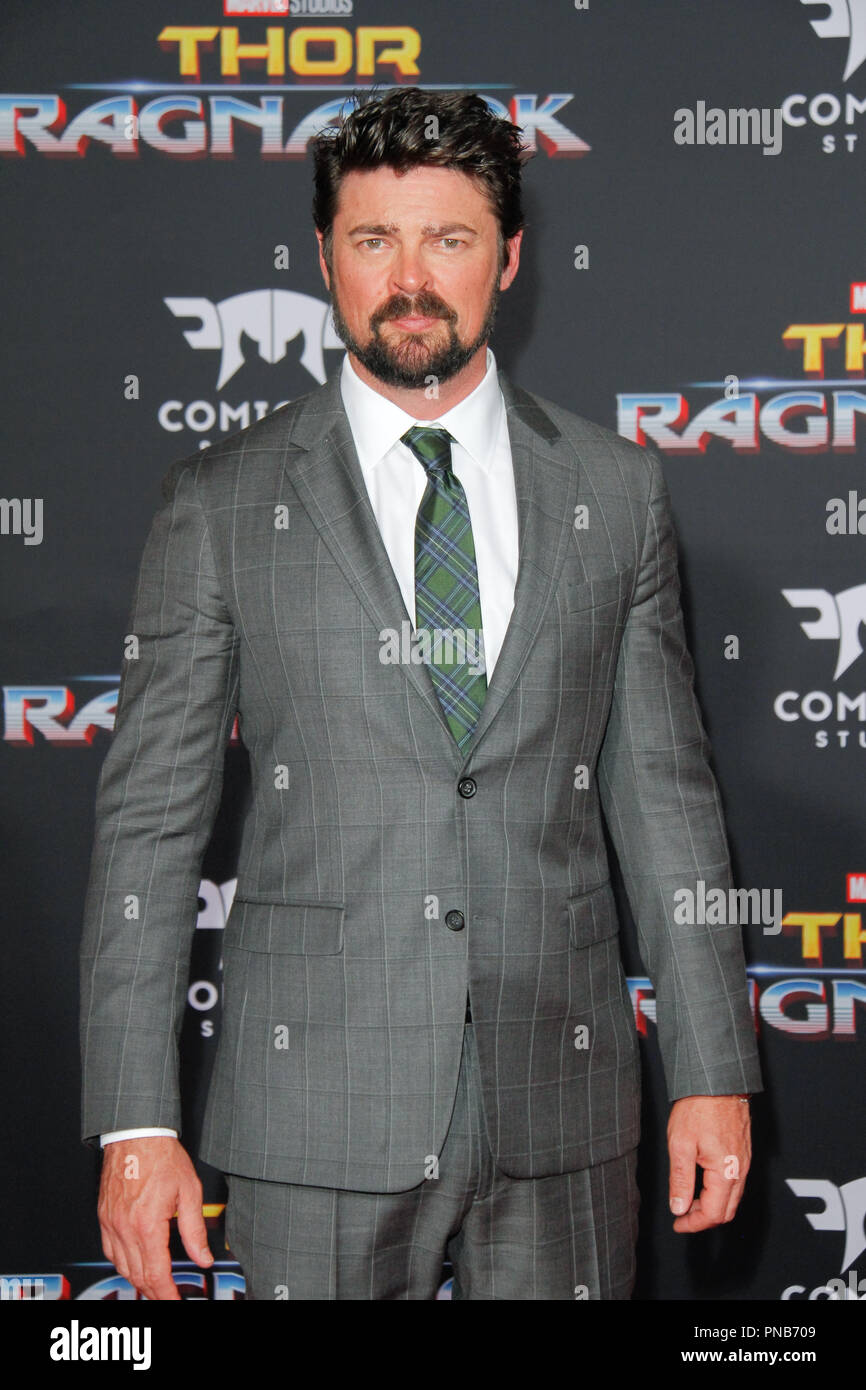 Karl Urban at the Premiere of Marvel Studios' "Thor: Ragnarok" held at ...