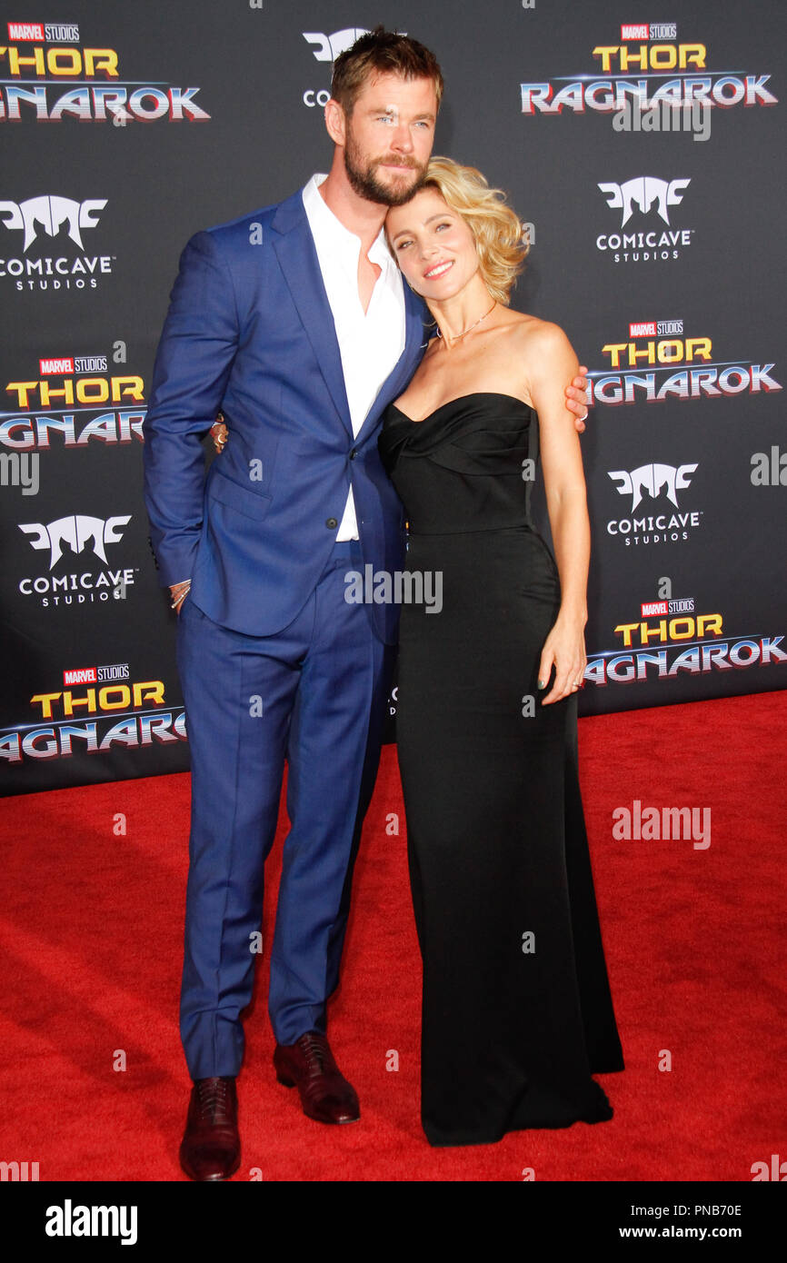 Chris Hemsworth, Elsa Pataky at the Premiere of Marvel Studios' "Thor ...