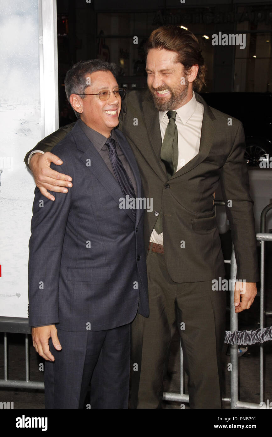 Dean Devlin, Gerard Butler at the Premiere of Warner Bros' "Geostorm ...