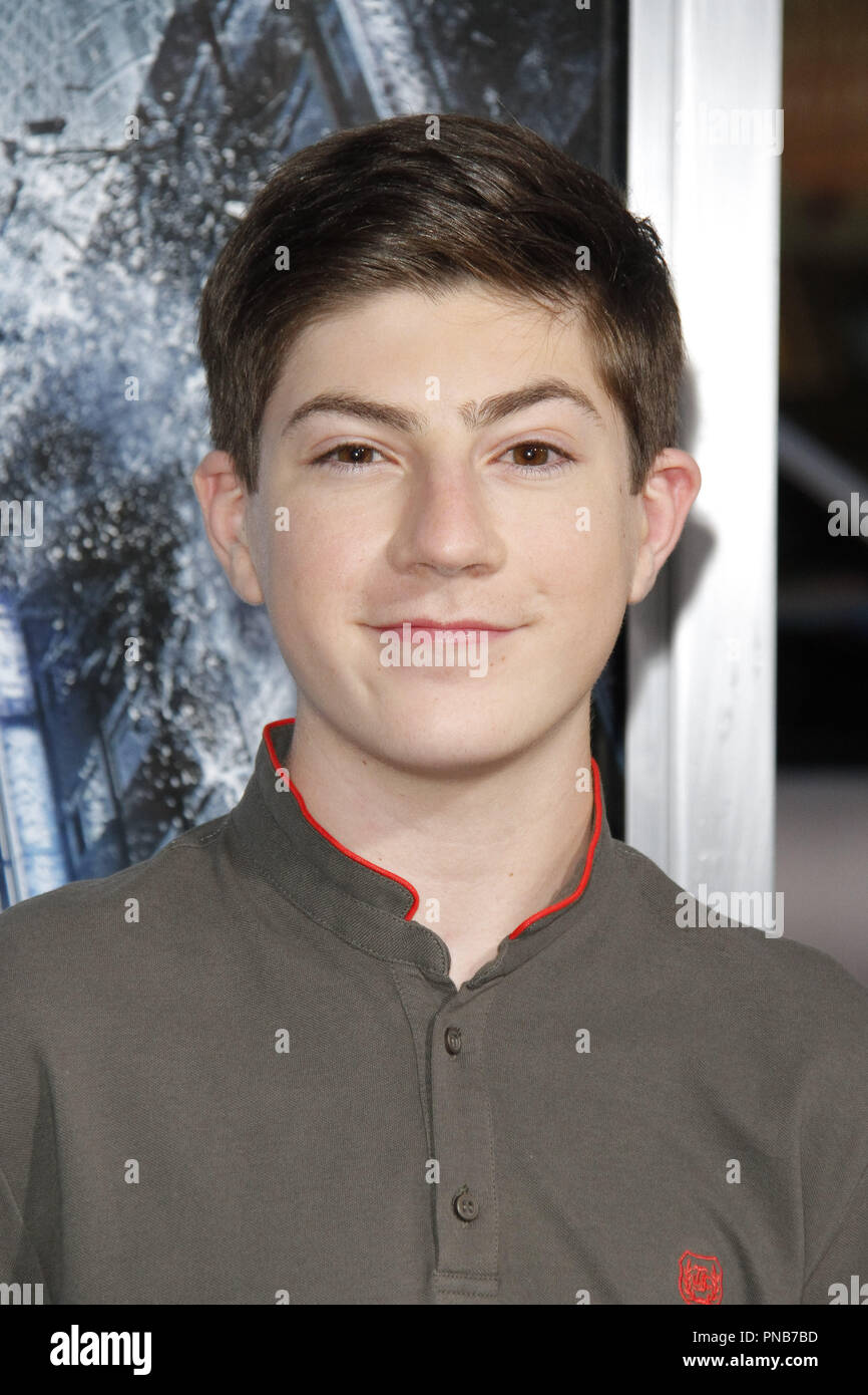 Mason Cook at the Premiere of Warner Bros' "Geostorm" held at the TCL ...