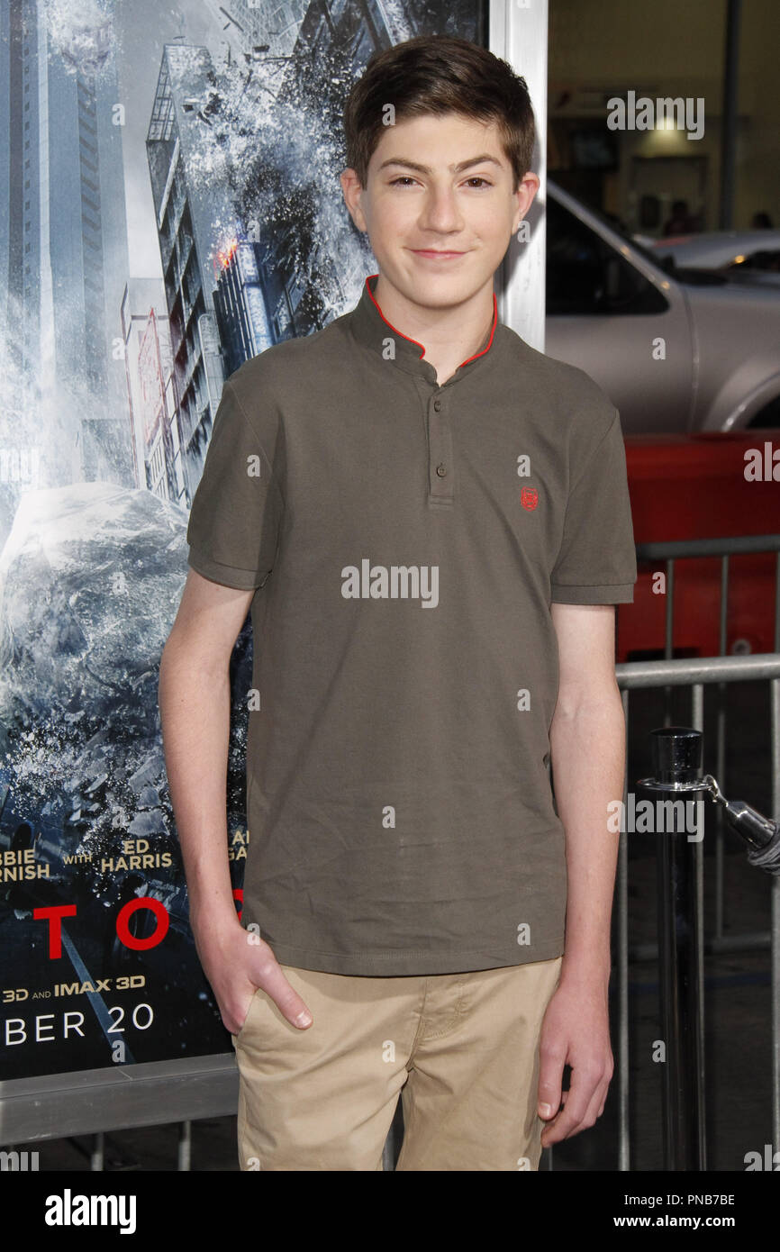 Mason Cook at the Premiere of Warner Bros' "Geostorm" held at the TCL ...