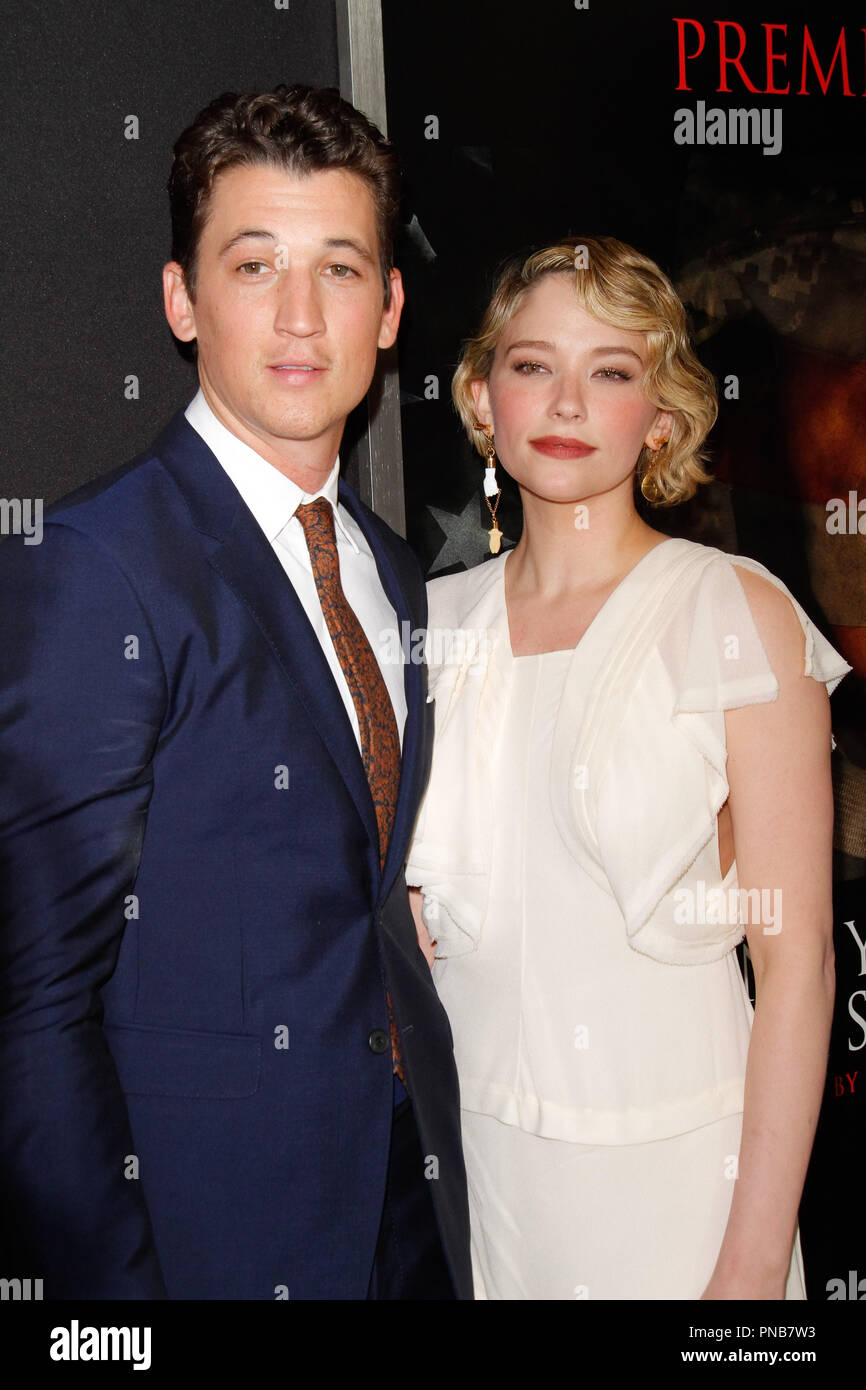 Miles Teller, Haley Bennett at the Premiere of DreamWorks Pictures and ...