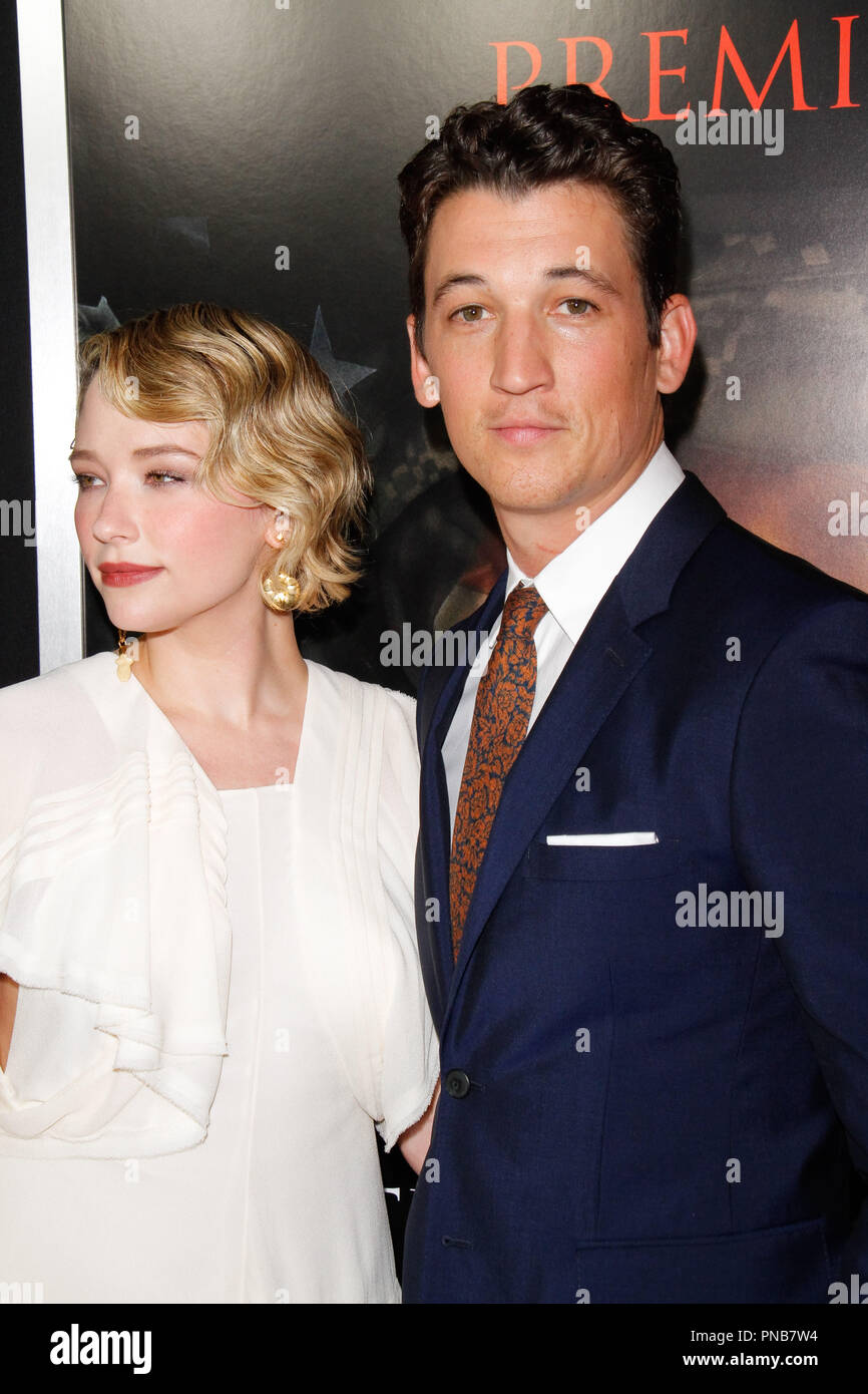 Haley Bennett, Miles Teller at the Premiere of DreamWorks Pictures and ...
