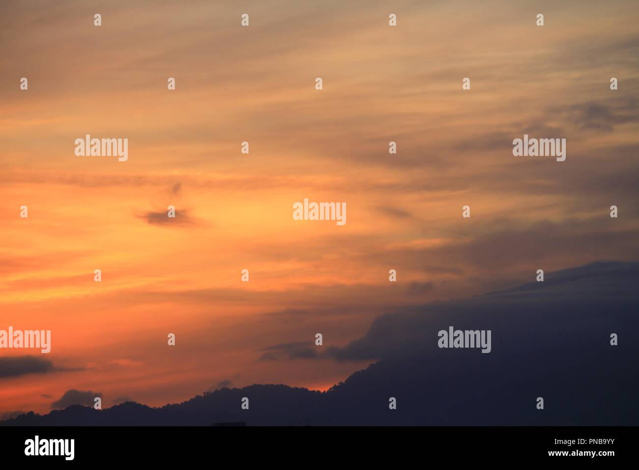 sunrise sky in the morning and motion cloud, beautiful colorful nature ...