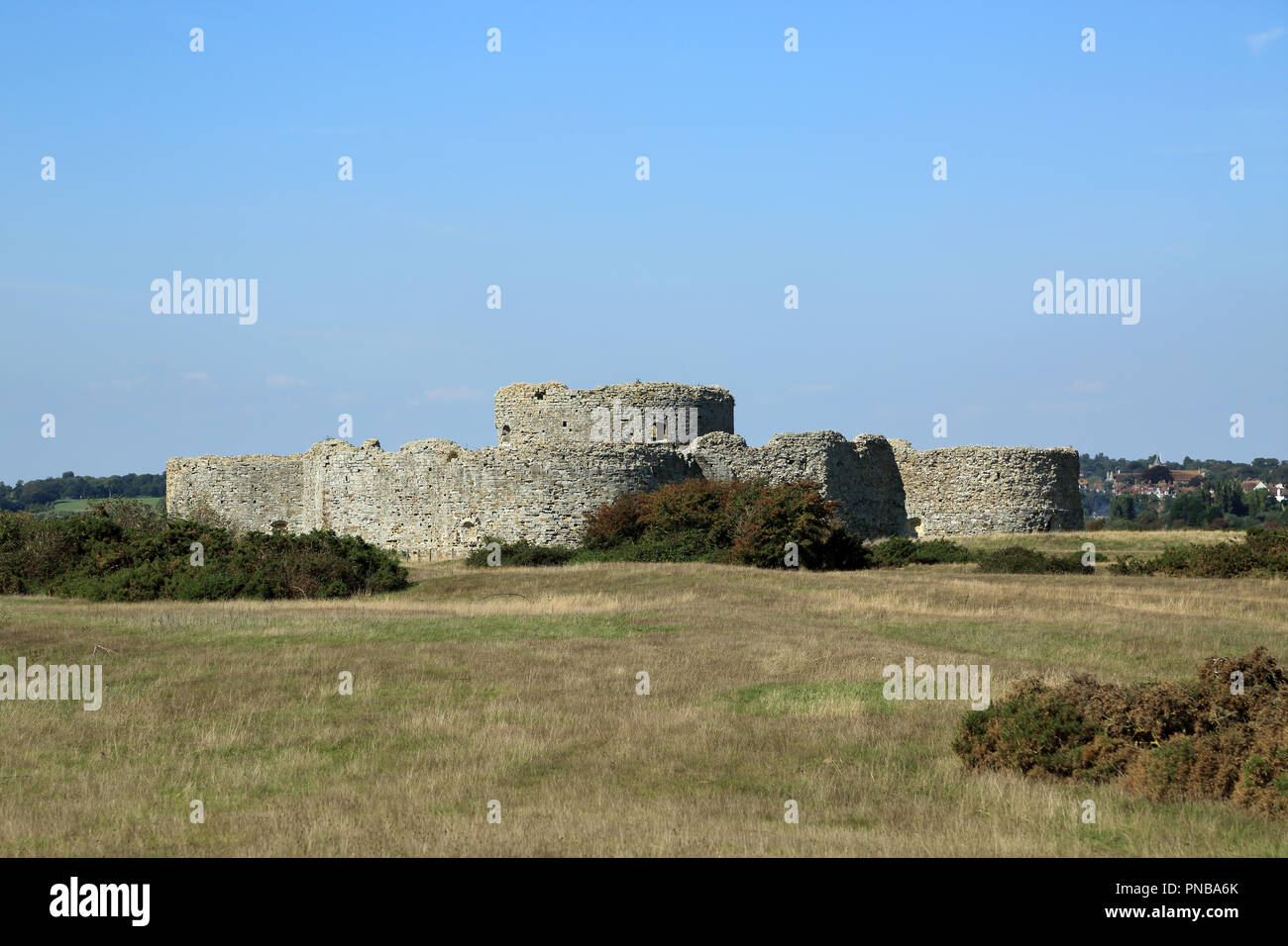 View of the ruins of Camber castle, an unaltered artillery fort, built ...