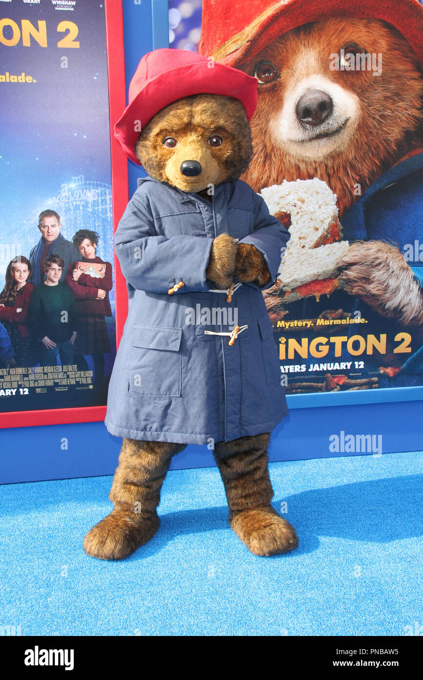 Paddington Bear Character at the Premiere of Warner Bros' "Paddington 2 ...