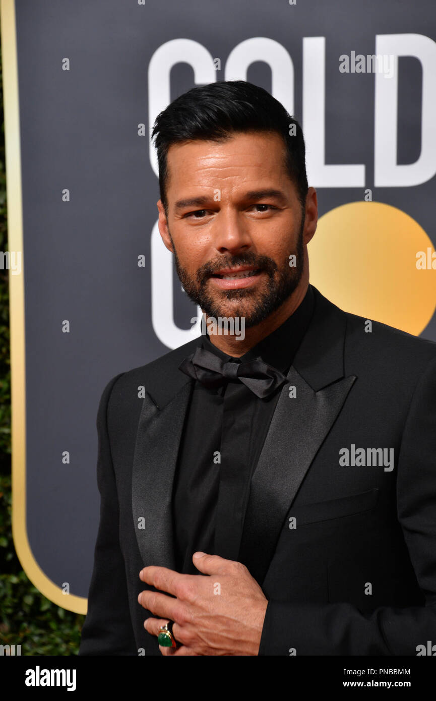 Ricky Martin at the 75th Annual Golden Globe Awards at the Beverly ...