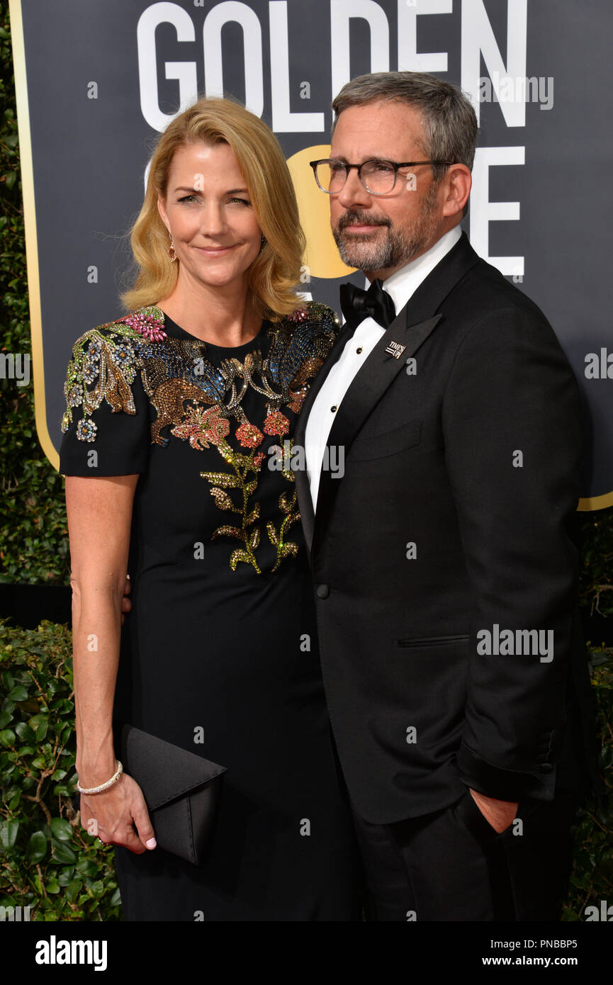Steve Carell & Nancy Carell at the 75th Annual Golden Globe Awards at ...