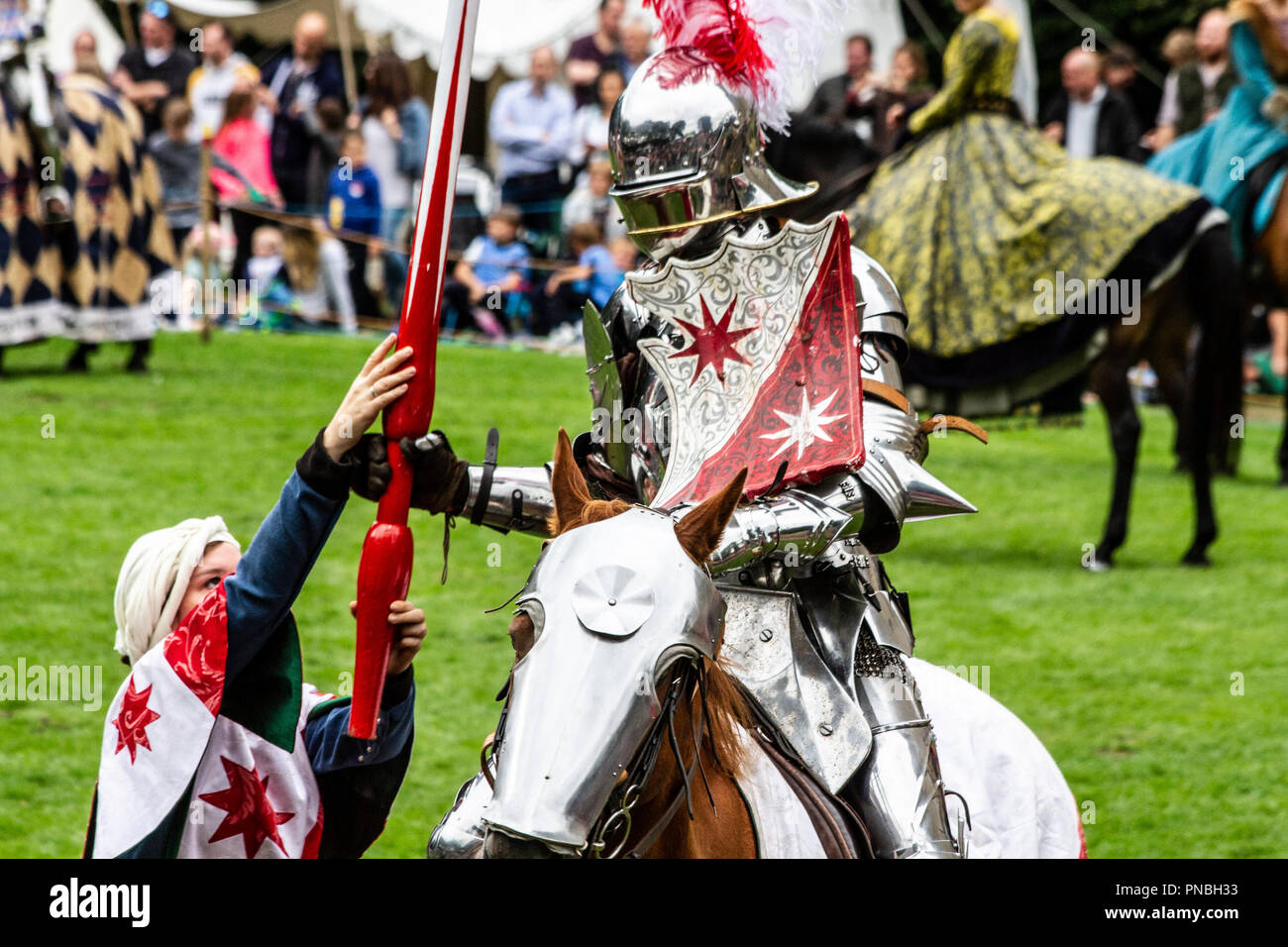 Knight jousting shield hi-res stock photography and images - Alamy