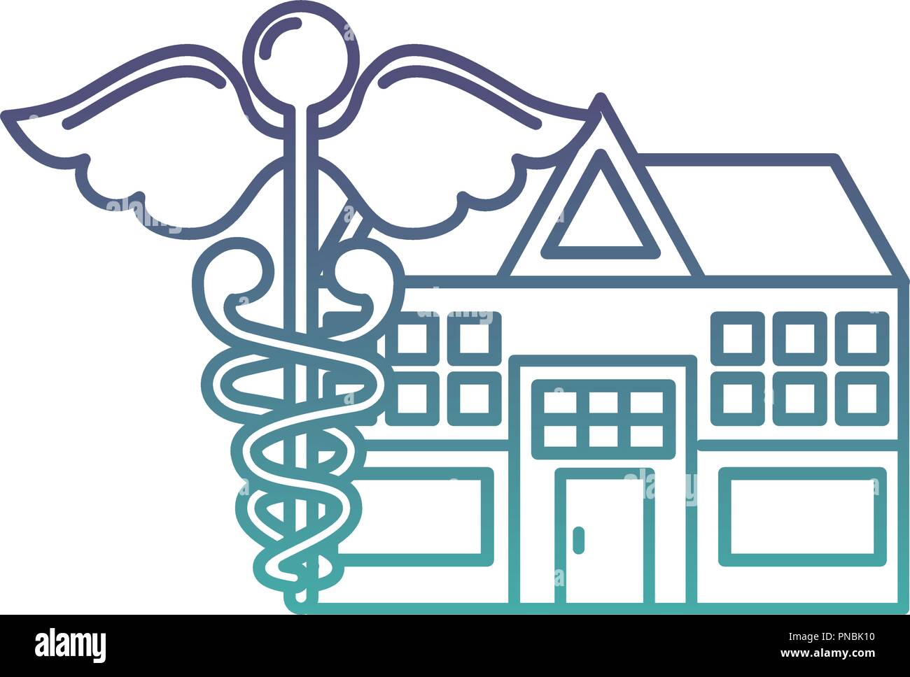 caduceus hospital building healthcare medicine Stock Vector Image & Art ...