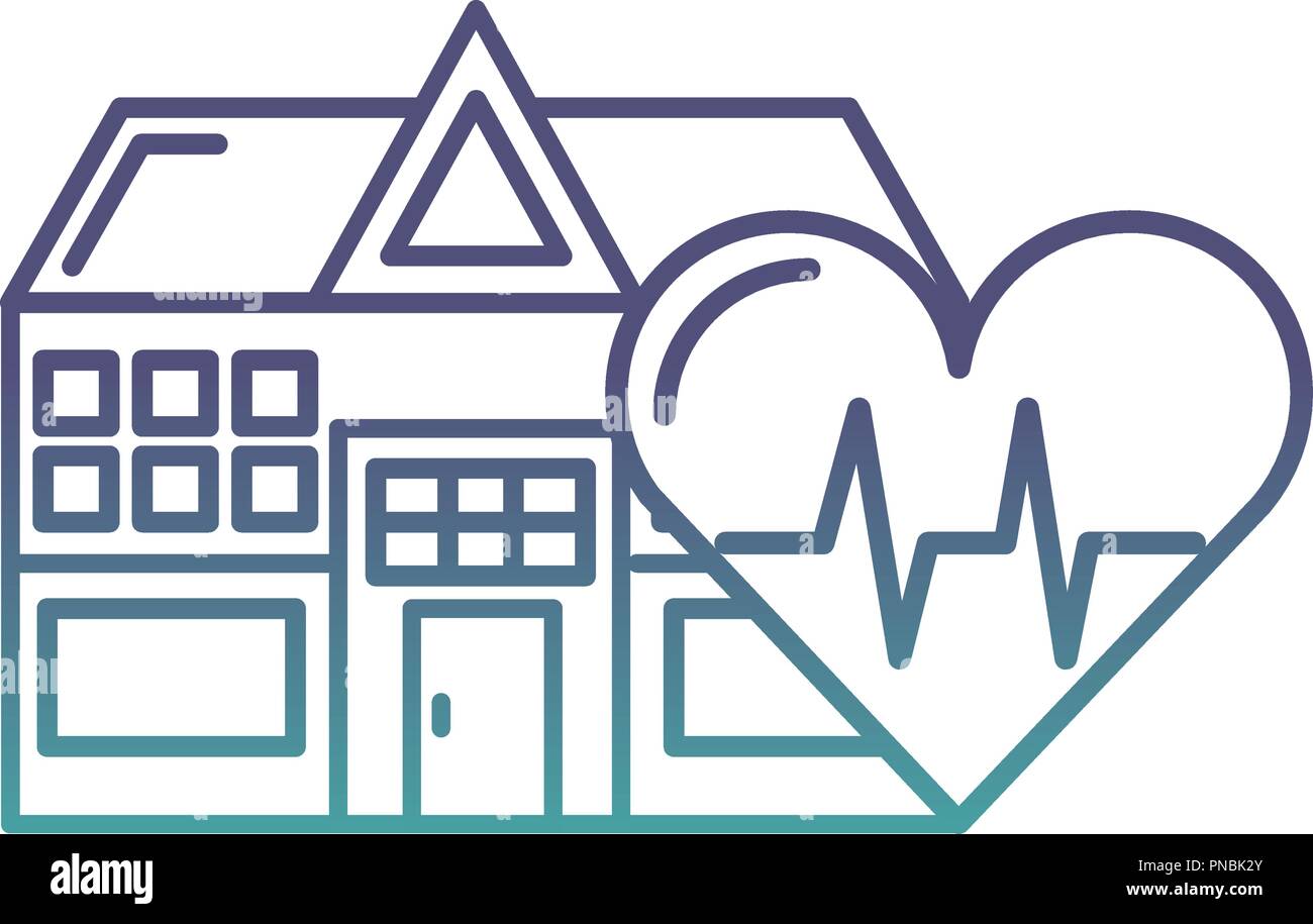 Hospital building heart Stock Vector Images - Alamy