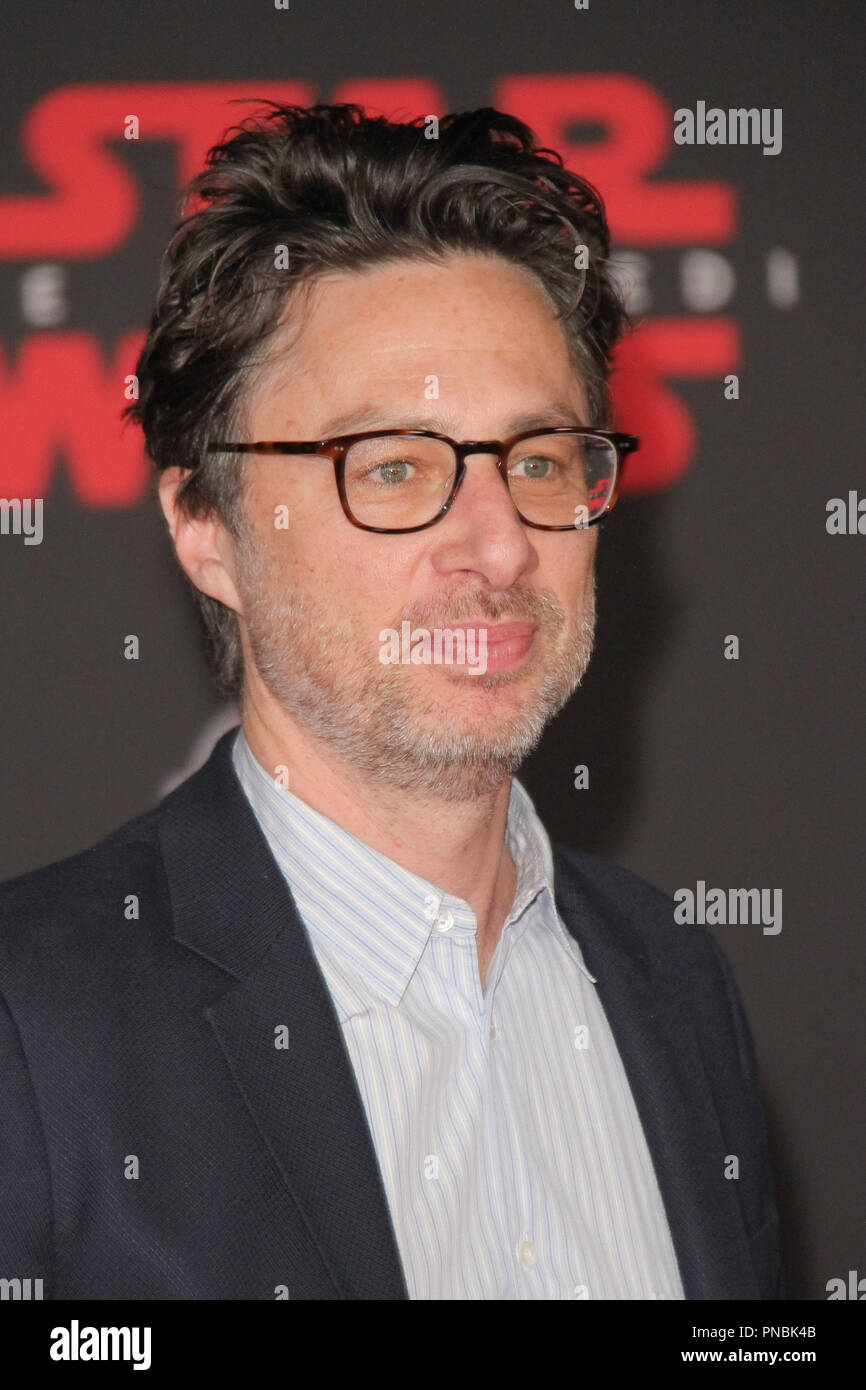 Zach Braff at the World Premiere of Lucasfilm's "Star Wars: The Last ...