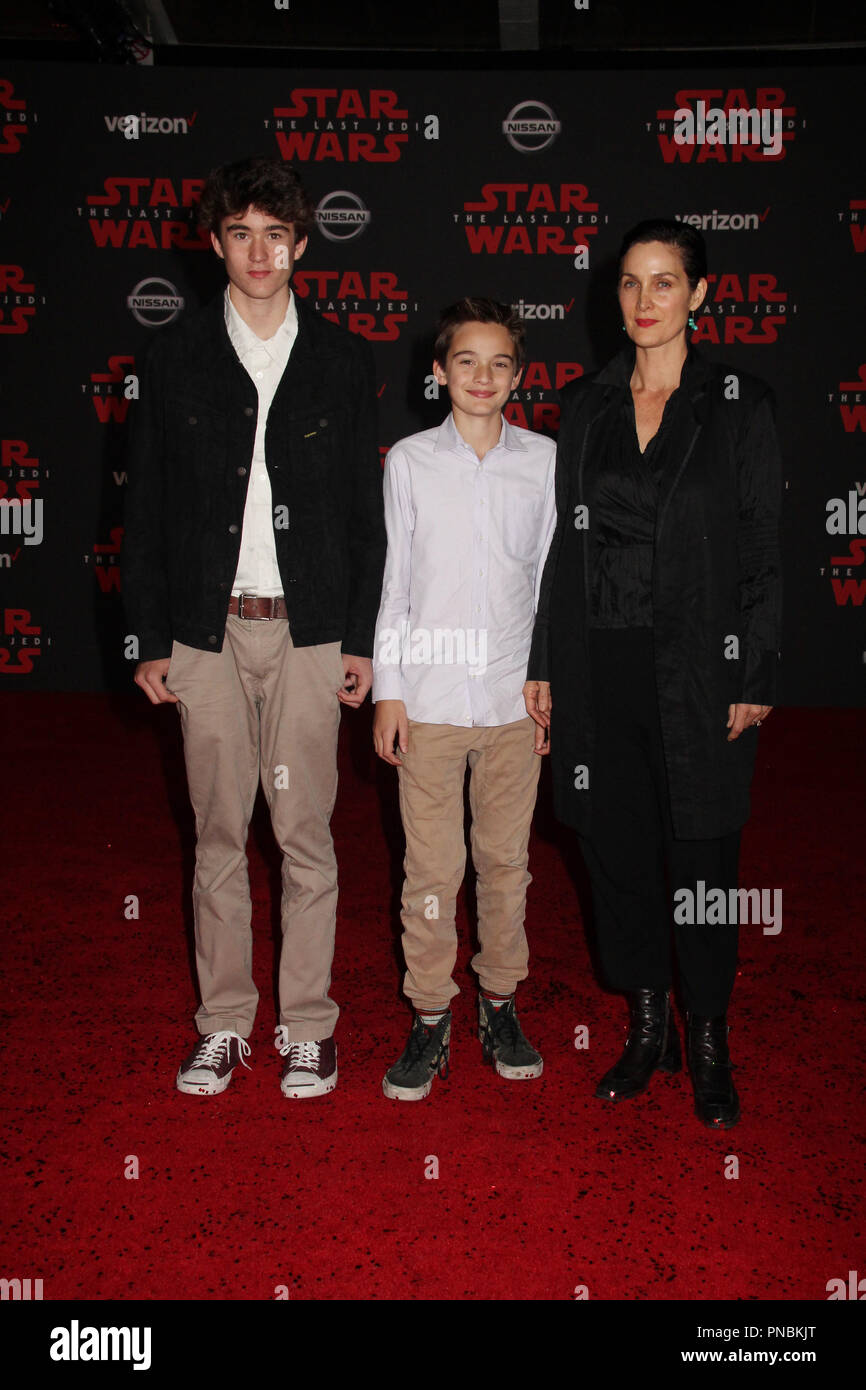 Owen Roy, Jaden Roy, Carrie-Anne Moss 12/09/2017 The World Premiere of ...