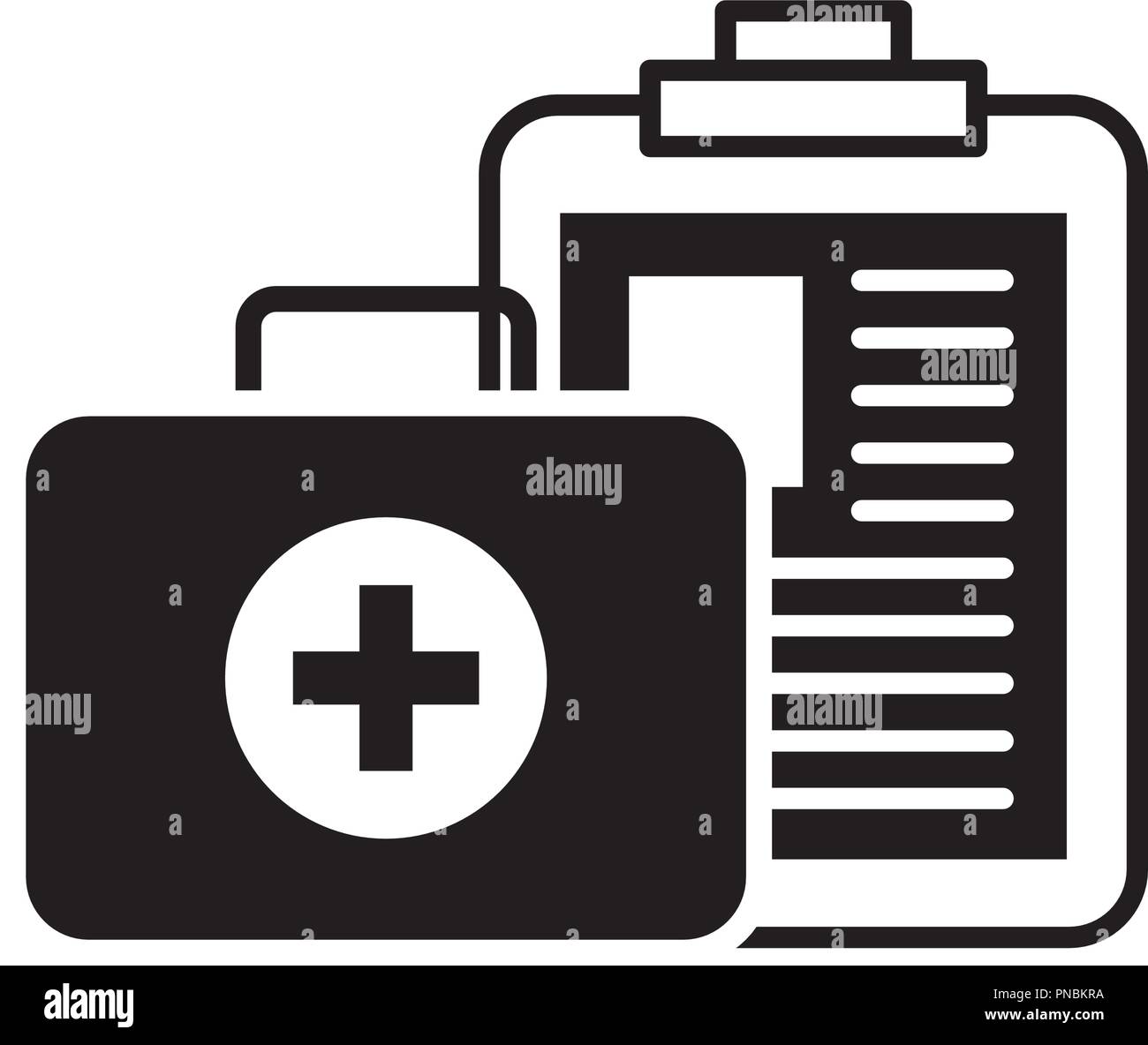 clipboard medical report and kit first aid Stock Vector Image & Art - Alamy