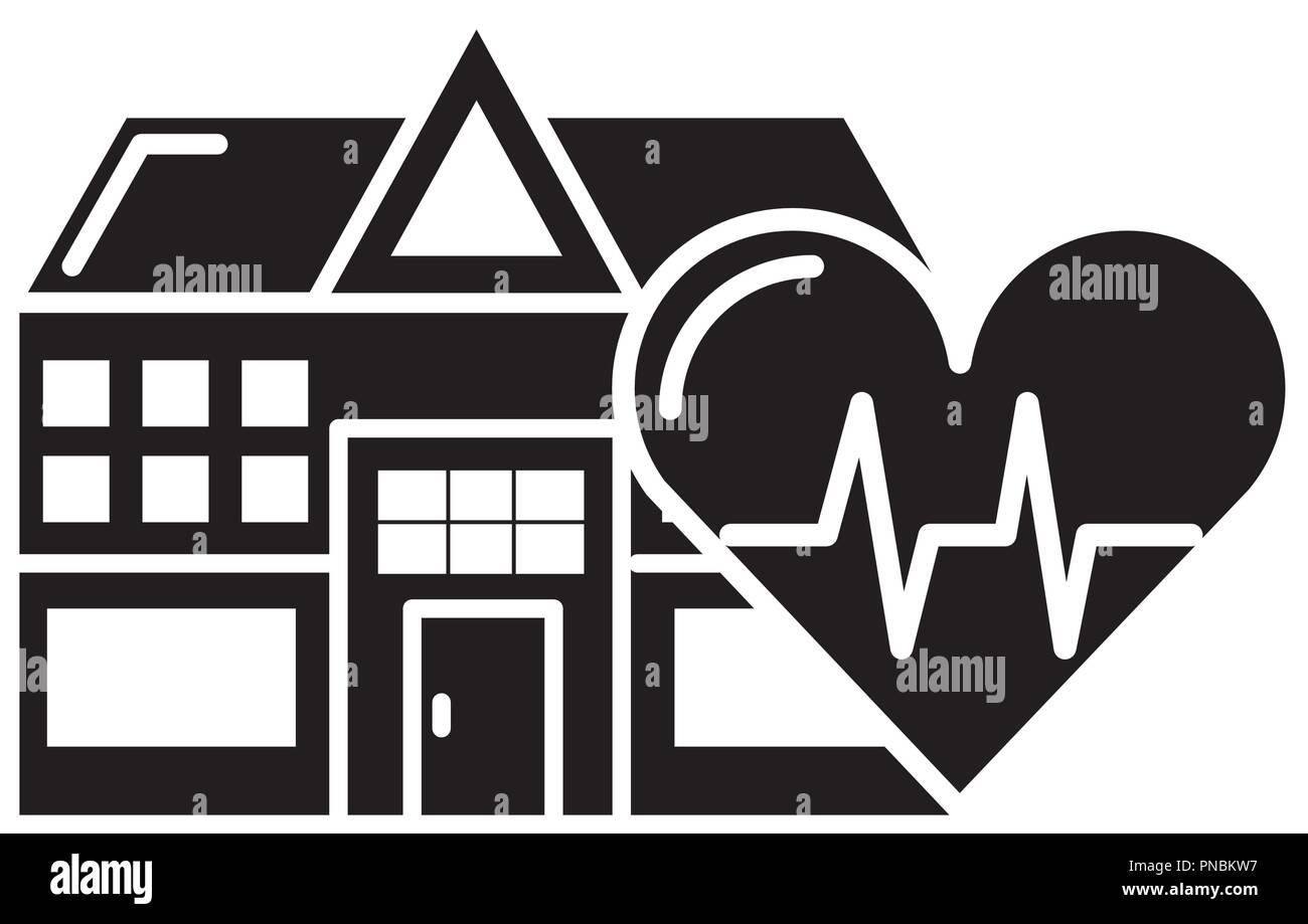 hospital building heart rate health care Stock Vector Image & Art - Alamy
