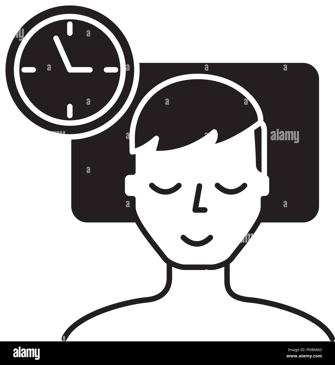 Clock on bed alarm Stock Vector Images - Alamy